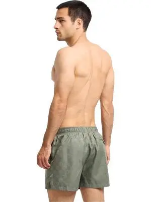 Giorgio Armani Monogram Swim Trunks - Green