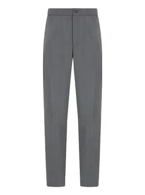 Giorgio Armani Washed Silk-blend Single-pleat Trousers - Natural