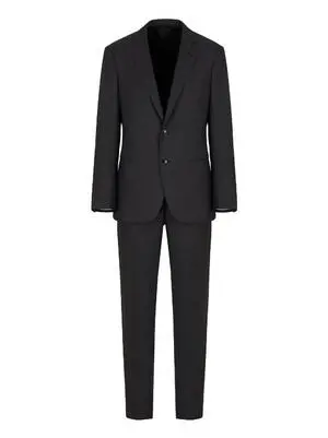 Giorgio Armani Manhattan Line Pinstriped Virgin-wool Single-breasted Suit - Stripe