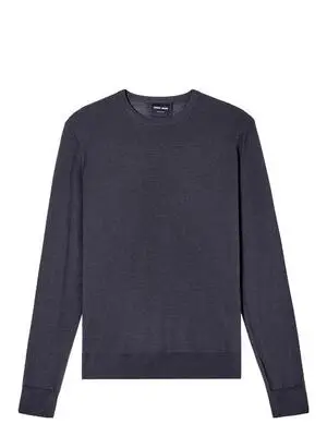 Giorgio Armani Virgin-wool Crew-neck Jumper - Natural