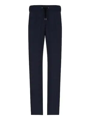 Giorgio Armani Icon Cupro Drawstring Trousers - Blue