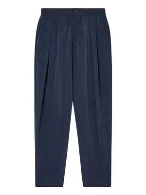 Giorgio Armani Jacquard Cupro Trousers - Blue