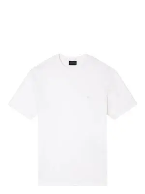 Emporio Armani Travel Essentials Lyocell-blend Jersey T-shirt - White