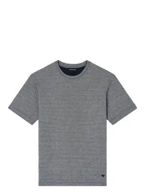 Emporio Armani Asv Two-tone Jersey Knit T-shirt - Natural