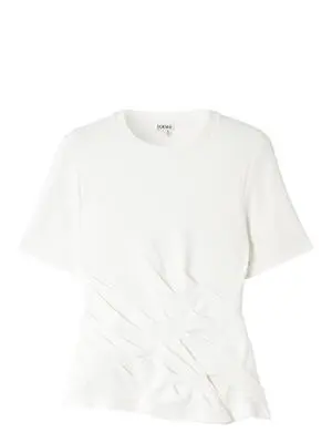 LOEWE Draped Cotton-Blend Jersey T-Shirt