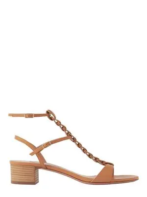 AQUAZZURA Destiny Gladiator 35 Braided Leather Sandals - Brown
