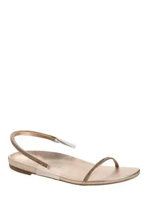 PEDRO GARCIA Blaer Slingback Sandal - Rose Gold Nappa Lame-jelly