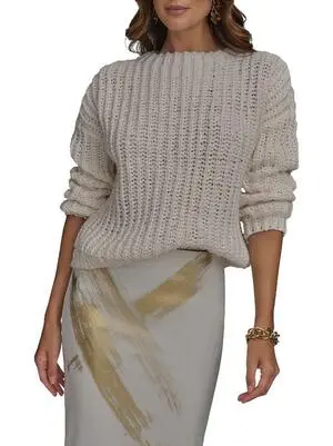 Donna Karan New York Open Stitch Sweater - Cream