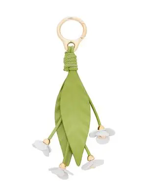 Loewe Strawberry Flower Bag Charm - Green White