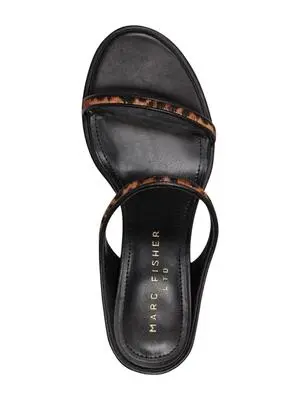Marc Fisher Alonde Calf Hair Sandals - Brown