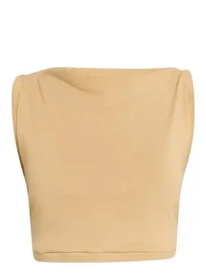 A.L.C. Mae Cropped High-Neck Top Desert Beige