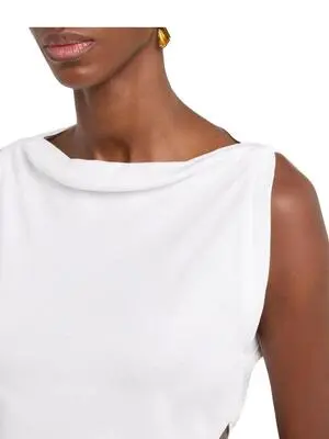 A.L.C. Mae Cropped High-Neck Top White