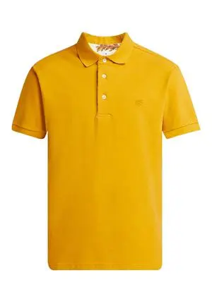 Etro Men & Apos;s Cotton Logo-embroidered Polo Shirt Ochre 2
