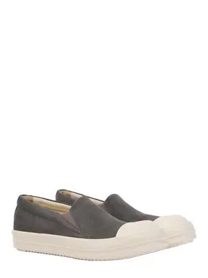 Rick Owens Boat Denim Slip-on Sneakers - Grey