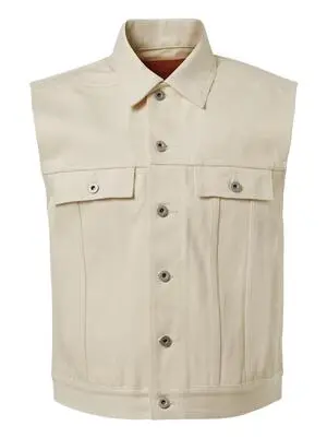 Rick Owens Denim Vest - Neutrals