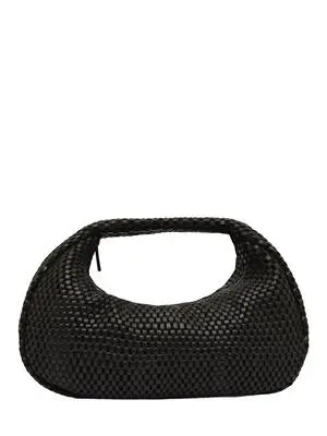 ST. AGNI Lattice Weave Bon Bon Bag - Black