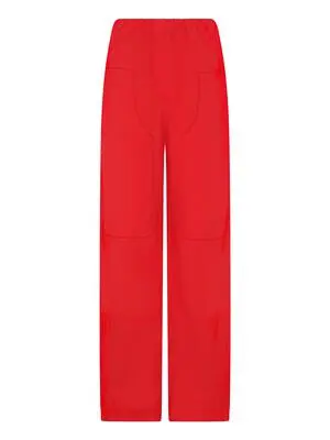 Paris Georgia Cocoon Cotton Trackpants Red