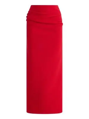 MATICEVSKI Draped Crepe Maxi Skirt