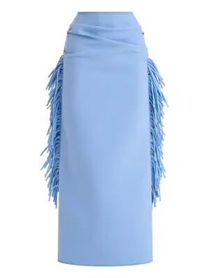 Maticevski Pencil Skirt With Tassels - Light Blue