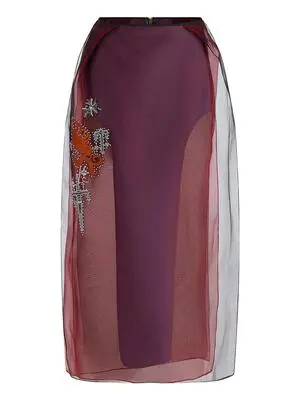 Maticevski Improvisation Beaded Silk-organza Midi Skirt - Multi