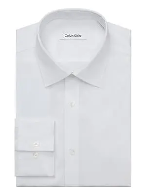 Calvin Klein Refined Slim Stretch Button-down Shirt White