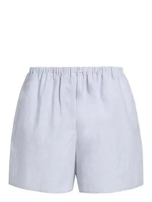 Proenza Schouler White Label Pull-on Boxer Shorts - Light Oxford Melange