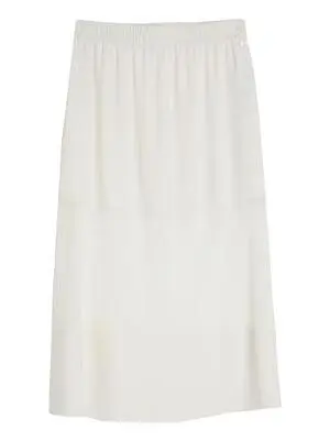 Armani Exchange Crepe Flared Midi Skirt - White