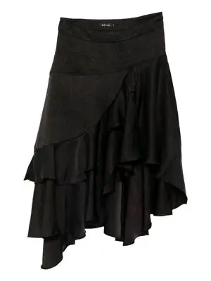 TOUT A COUP Ruffled Asymmetric Skirt