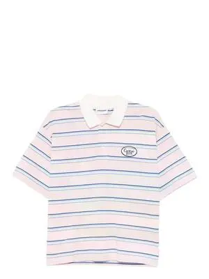 CHOCOOLATE Striped Polo Shirt - Pink