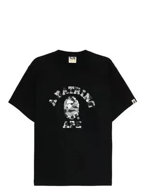 A BATHING APE 1st Camo College T-shirt - Black