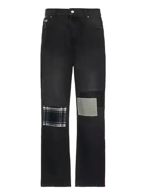 SINCLAIR Paneled Straight Leg Jeans