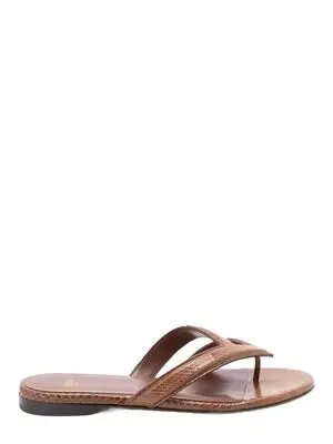 Fendi Fling Flat Sandals - Brown