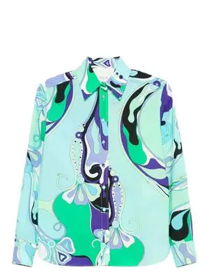 EMILIO PUCCI Abstract-Print Cotton Shirt
