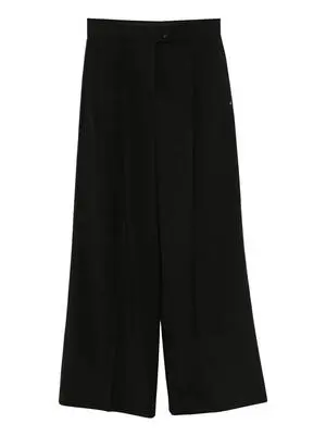 Sportmax Pleated Wide-leg Trousers - Black