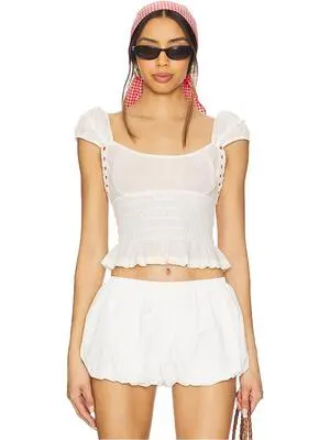Free People Sweet On You Crop - Clean Ivory
