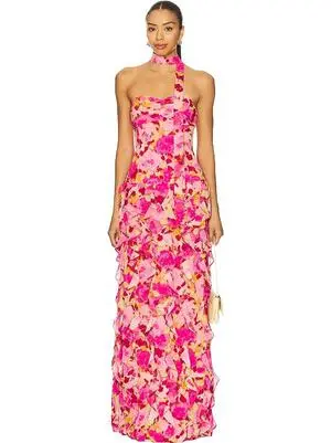 LOVERS AND FRIENDS Tracie Gown - Pink Georgia Floral
