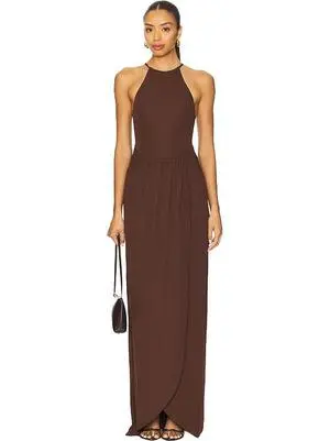 House Of Harlow 1960 X Milo Gown In Chocolate - Brown
