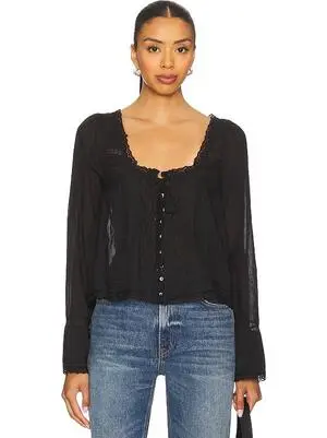 Free People Longsleeve Evermore Top - Black
