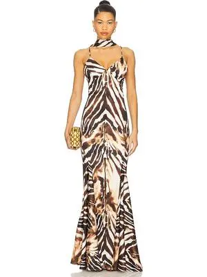 Katie May Tiki Gown Zebra