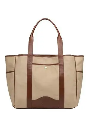 Ghurka Market Tote No. 294 - Khaki Twill / Vintage Chestnut