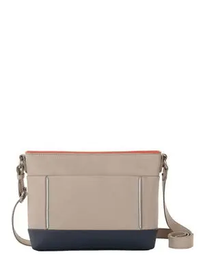 THE SAK Melrose Leather Crossbody Bag Sand Horizon Block