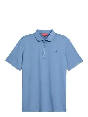 REDVANLY Alpine Solid Performance Polo - Blue Horizon
