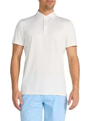 REDVANLY Alpine Solid Performance Polo Bright White