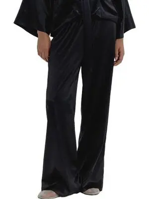 ALAS Silk Wide Leg Pants - Black