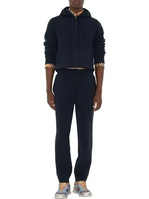Burberry Cashmere Blend Jogging Pants - Navy
