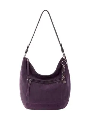 THE SAK Sequoia Hobo Leather Bag - Aubergine Suede