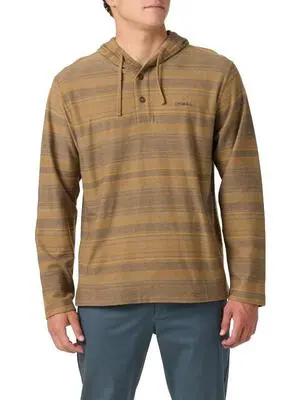 O'Neill Bavaro Blanket Stripe Hoodie - Khaki
