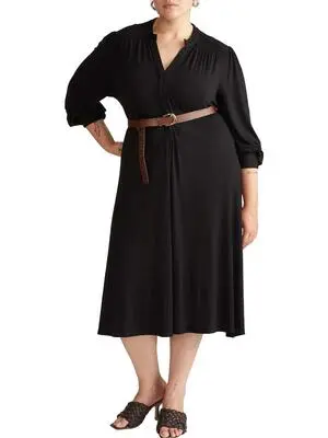 Universal Standard Long Sleeve Liquid Dress - Black