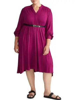 Universal Standard Long Sleeve Liquid Dress - Rothko Purple