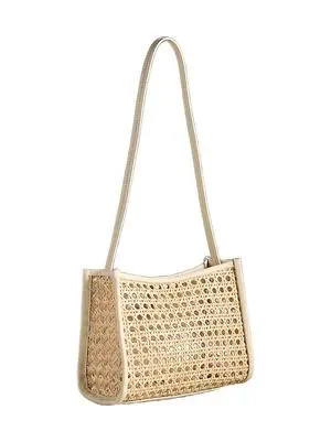 BEMBIEN Eliza Rattan Crossbody Bag - Cream